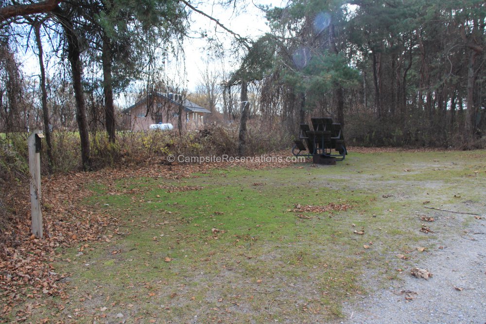 Campsite 423 in Turtle Dunes Campground at Long Point Provincial Park ...
