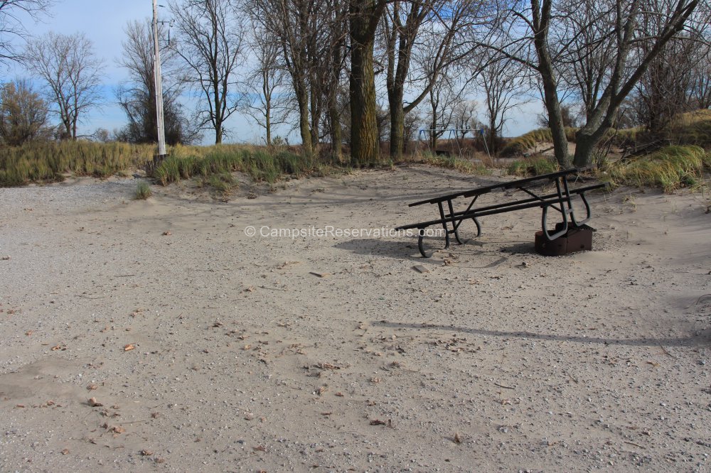 Campsite 433 in Turtle Dunes Campground at Long Point Provincial Park ...
