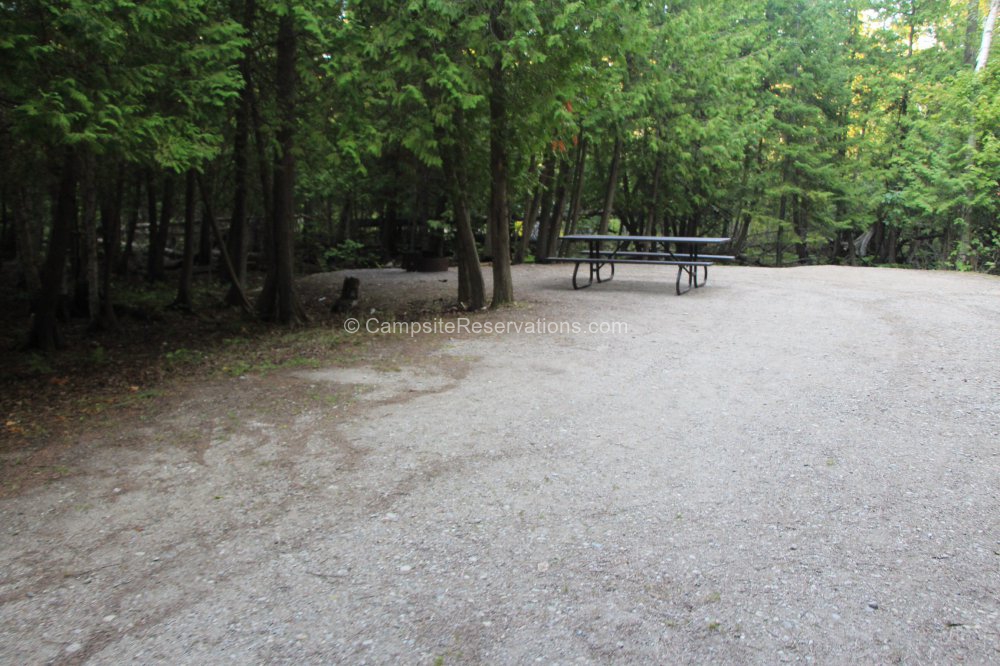 Photo of Campsite 254 in Huron Campground at MacGregor Point Provincial ...