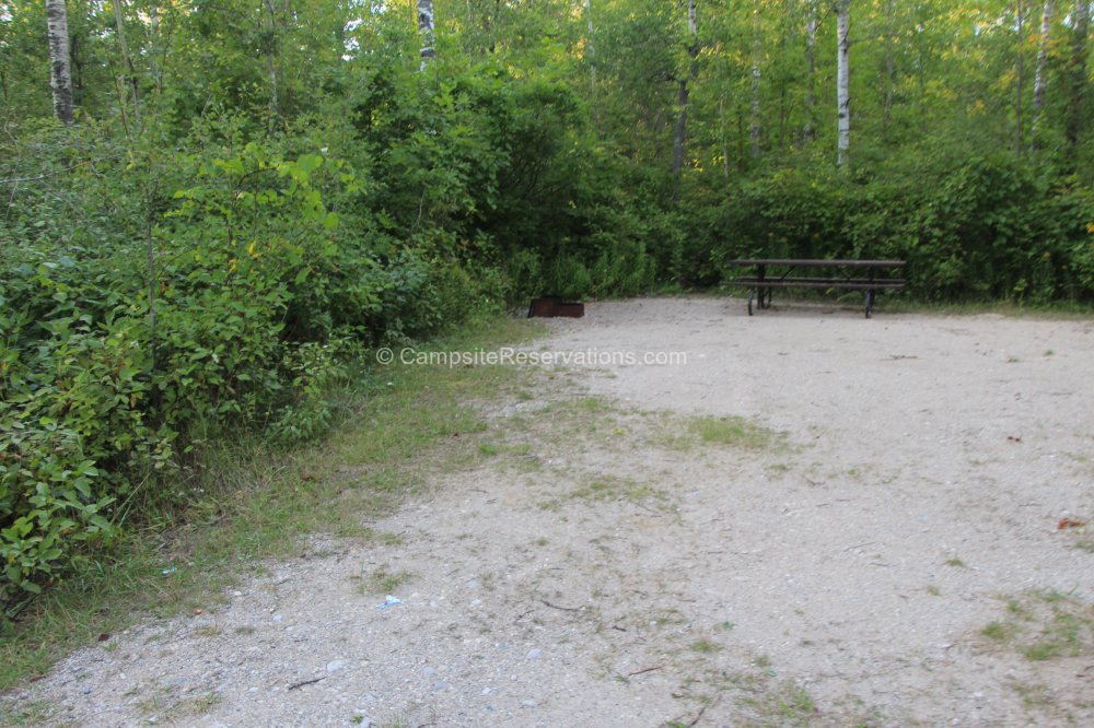 Campsite 260 in Huron Campground at MacGregor Point Provincial Park ...
