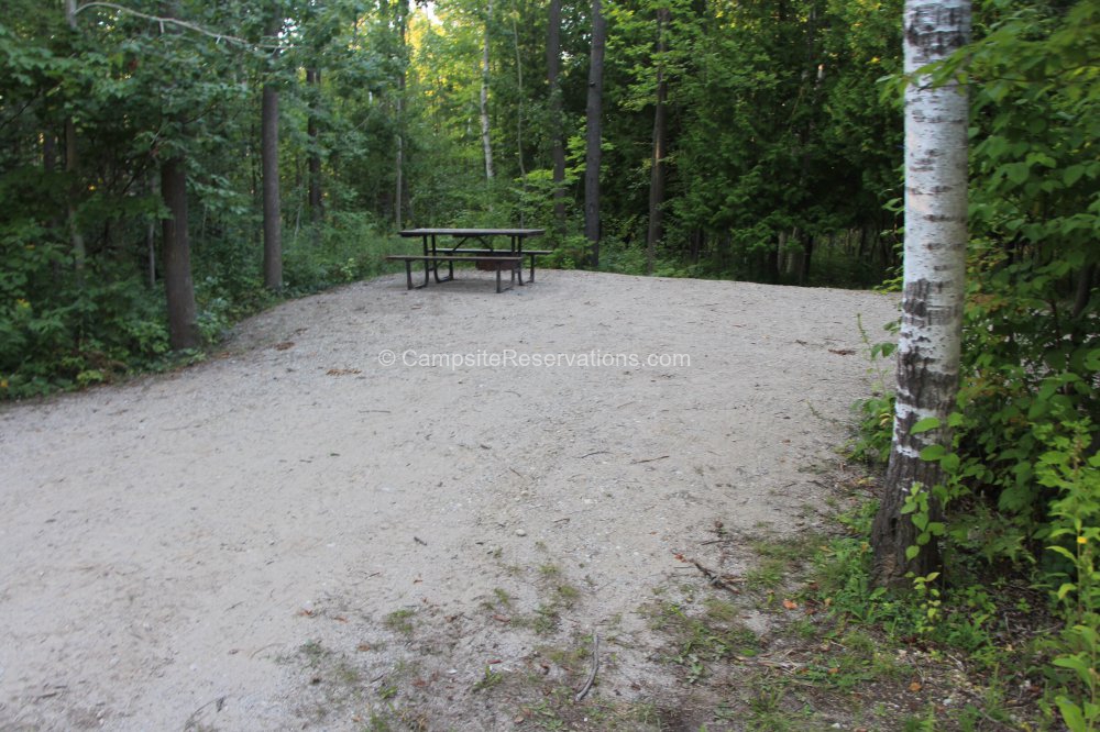 Photo of Campsite 301 in Huron Campground at MacGregor Point Provincial ...