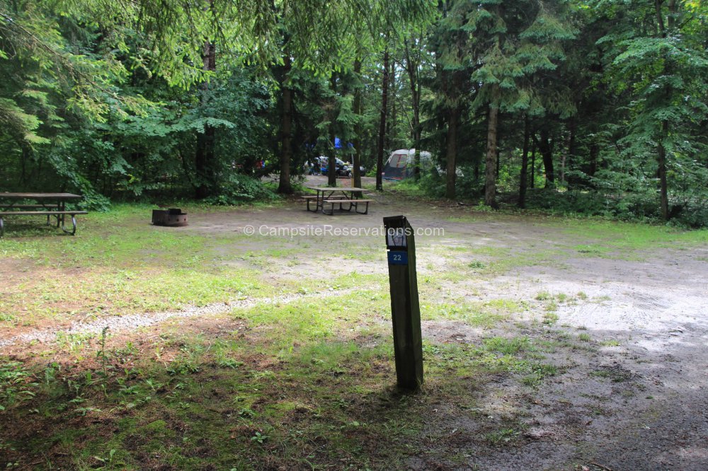 Campsite 022 in Mara Provincial Park Campground at Mara Provincial Park ...