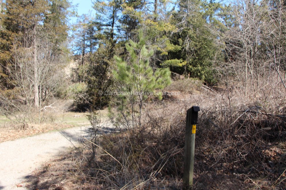 Photo of Campsite 179 in Dunes Campground at The Pinery Provincial Park ...