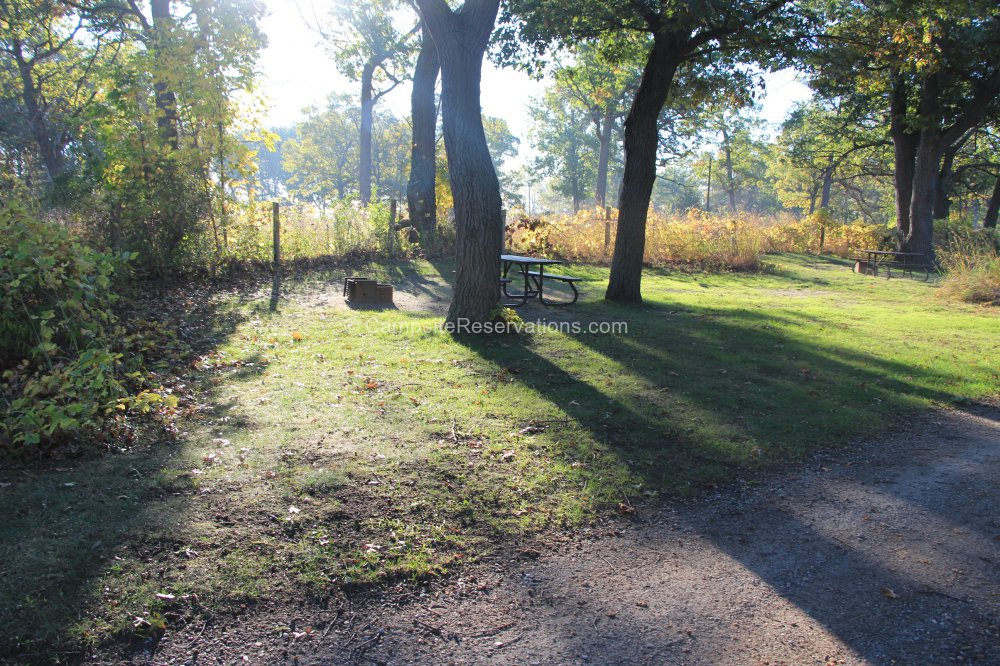 Photo of Campsite 301 in South Campground at Rondeau Provincial Park ...