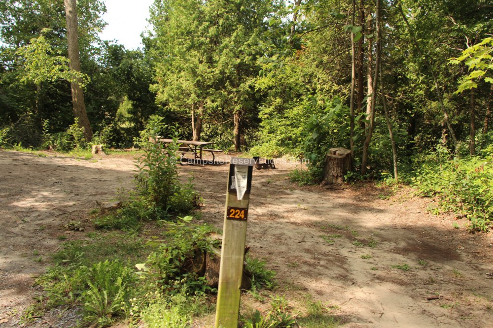 Campsite 224 in Outlet River Campground - B Loop at Sandbanks ...