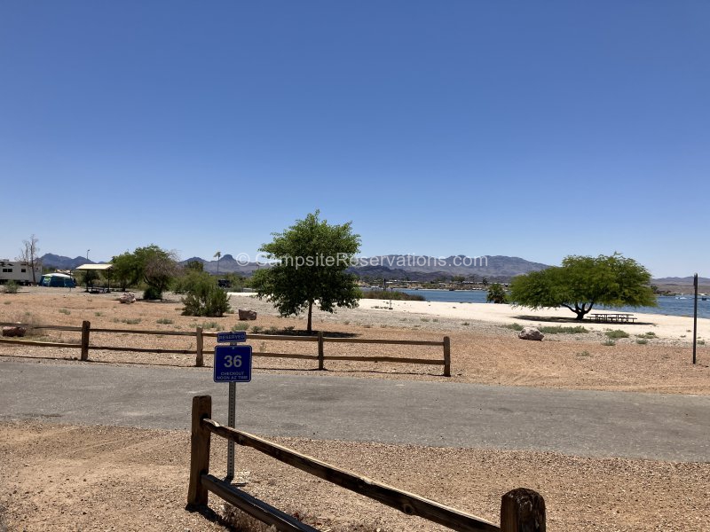 Photo of Campsite 36 in Windsor Beach Campground at Lake Havasu State ...