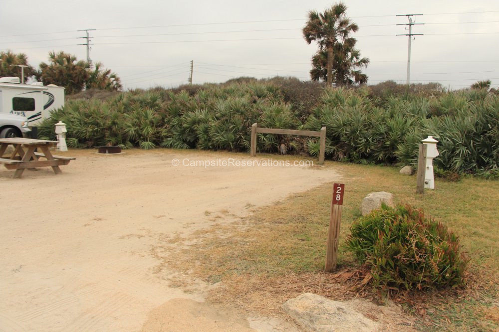 Photo of Campsite 28 in Beachside Campground at Gamble Rogers State Rec ...