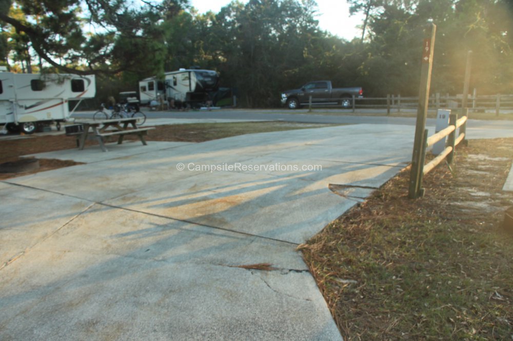 Campsite 019 in St. Andrews State Park Campground at St. Andrews State ...