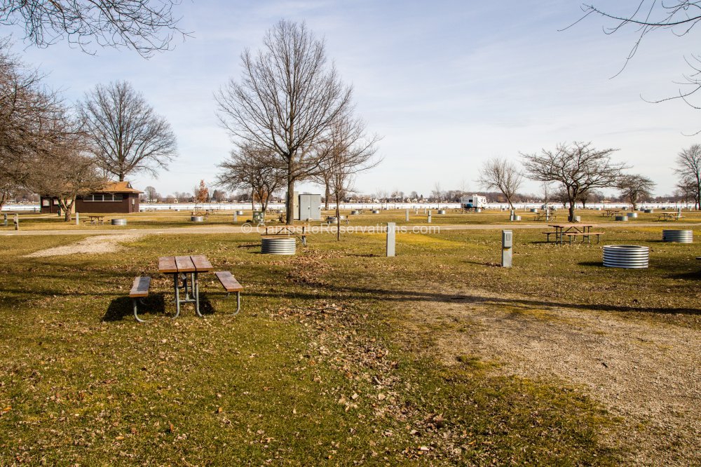 Riverfront Campground at Algonac State Park, Michigan, United States