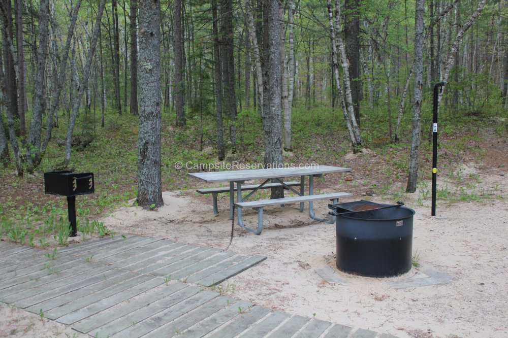 Photo of Campsite 06 in Twelvemile Beach Campground at Pictured Rocks ...