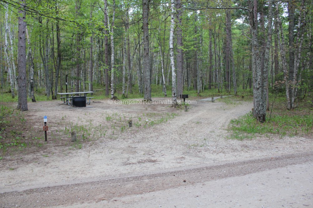 Photo of Campsite 02 in Twelvemile Beach Campground at Pictured Rocks ...