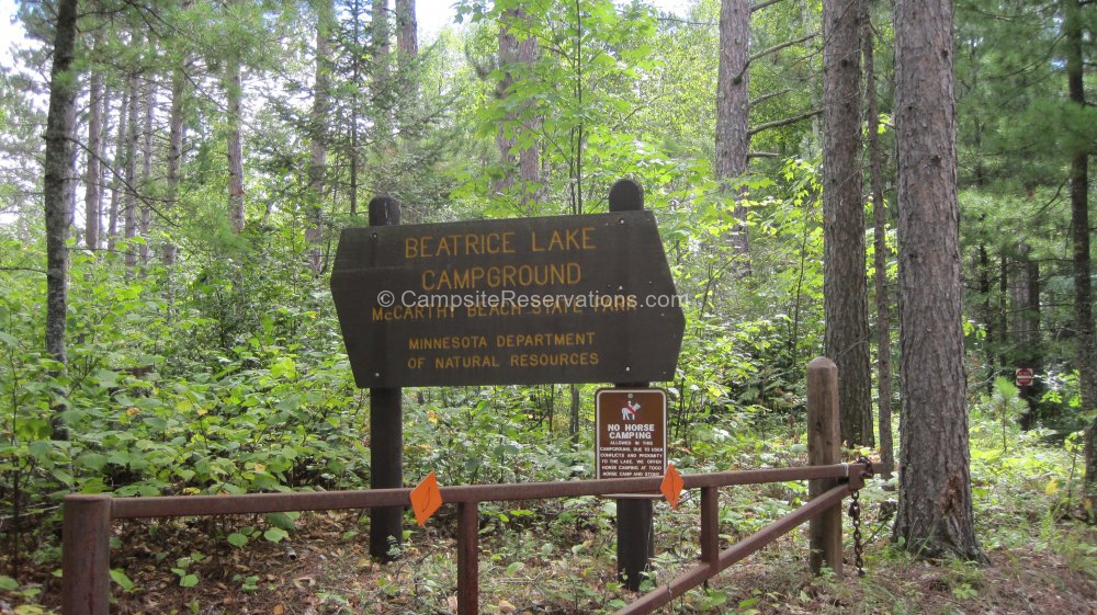 Beatrice Lake Campground at McCarthy Beach State Park, Minnesota ...