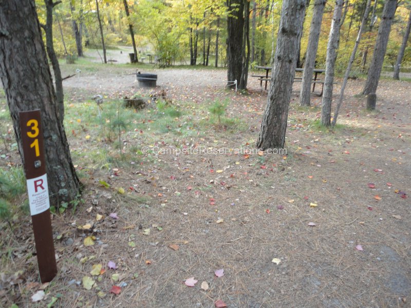 Campsite 31 in Side Lake Campground at McCarthy Beach State Park ...