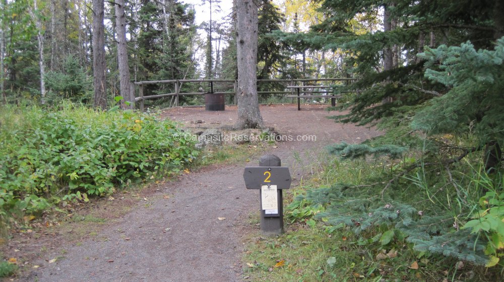 Campsite 02 in Cart-in Campground at Split Rock Lighthouse State Park ...