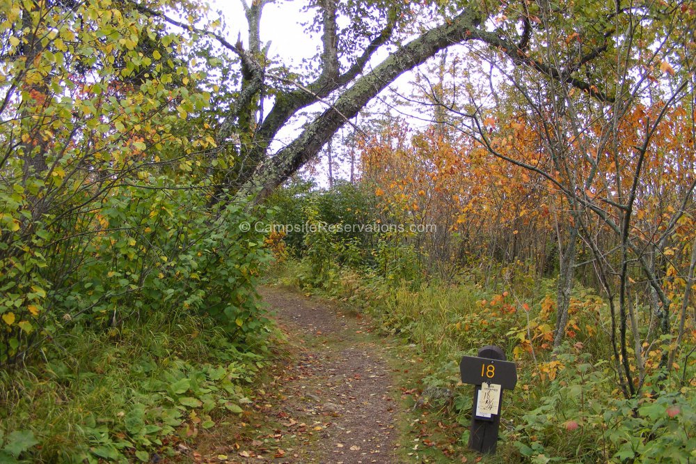 Campsite 18 in Cart-in Campground at Split Rock Lighthouse State Park ...
