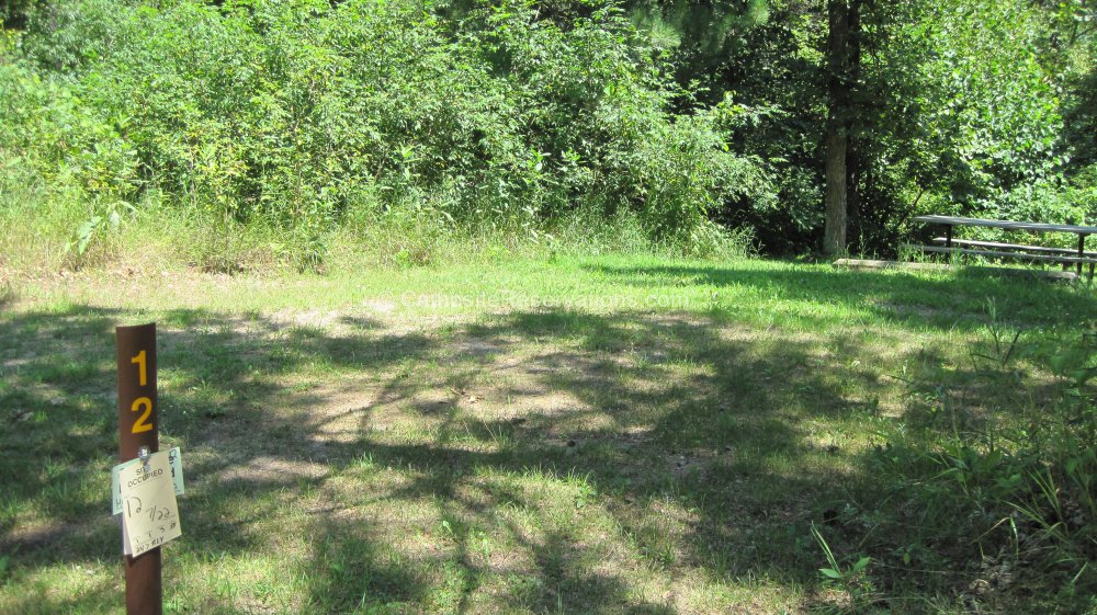 Campsite 12 in Crow Wing State Park Campground at Crow Wing State Park ...