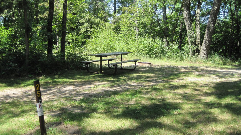 Campsite 25 in Crow Wing State Park Campground at Crow Wing State Park ...