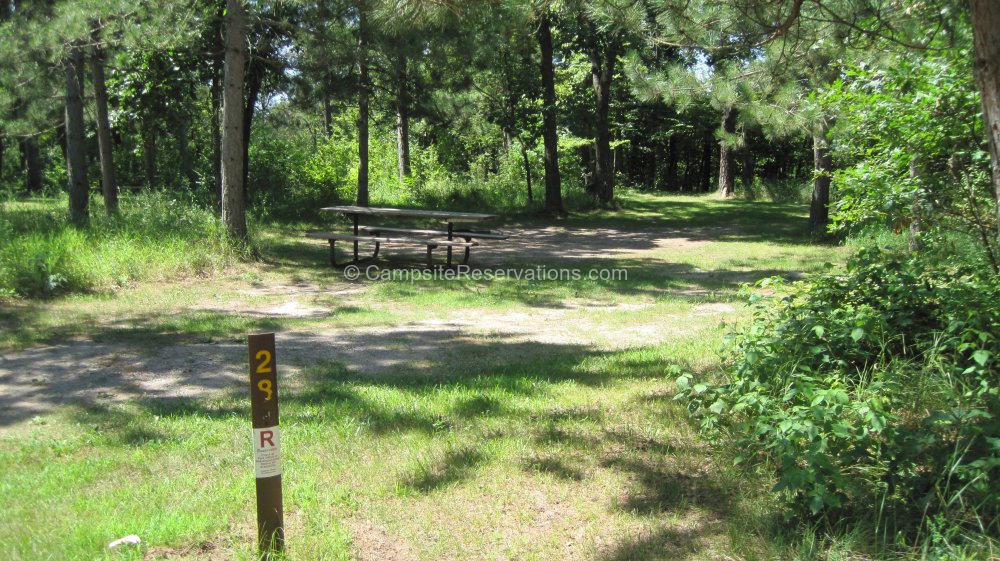 Campsite 28 in Crow Wing State Park Campground at Crow Wing State Park ...