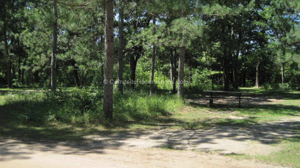 Campsite 28 in Crow Wing State Park Campground at Crow Wing State Park ...