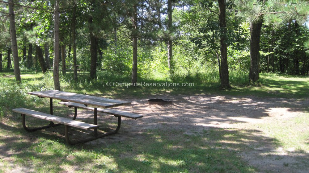 Campsite 28 in Crow Wing State Park Campground at Crow Wing State Park ...