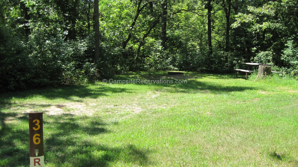 Campsite 36 in Crow Wing State Park Campground at Crow Wing State Park ...