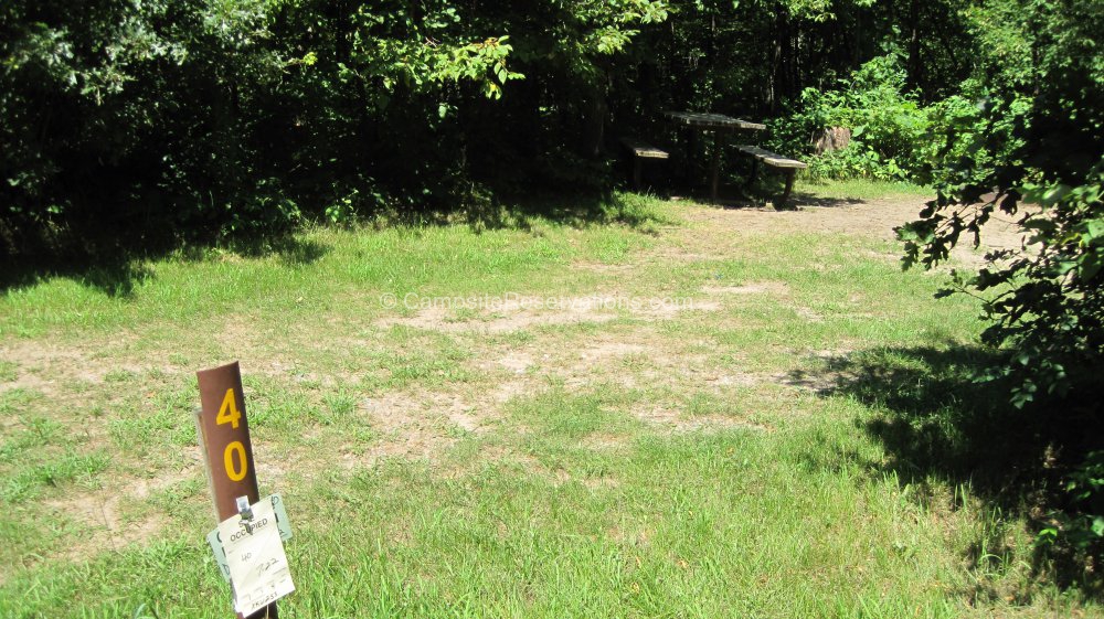 Campsite 40 in Crow Wing State Park Campground at Crow Wing State Park ...