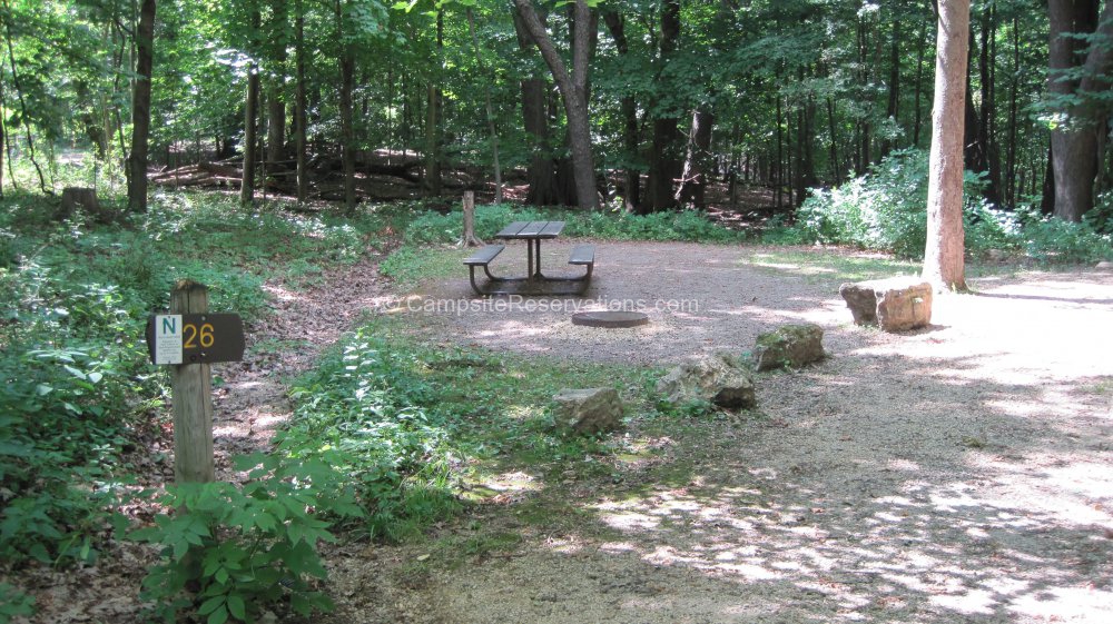 Campsite 26 in Frontenac State Park Campground at Frontenac State Park ...