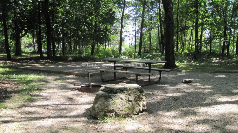 Campsite 45 in Frontenac State Park Campground at Frontenac State Park ...