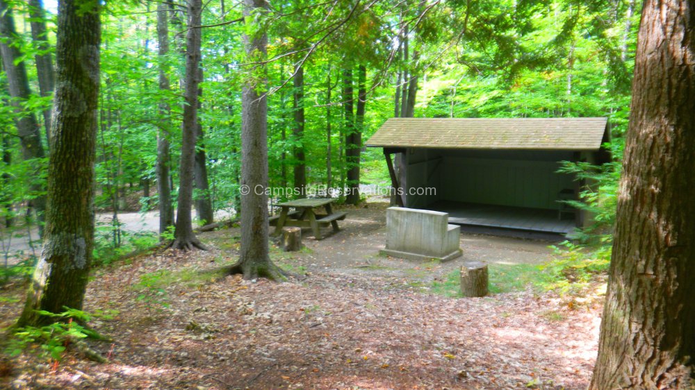 Campsite Hickory in Coolidge State Park Campground - Lean-To Loop at ...