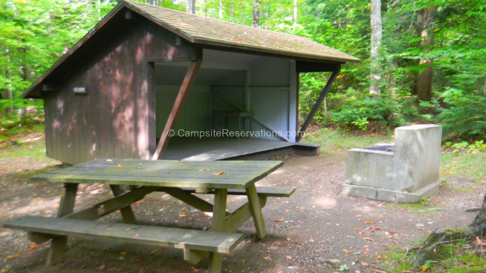 Campsite Hickory in Coolidge State Park Campground - Lean-To Loop at ...