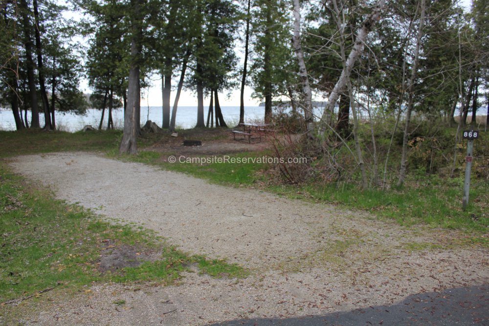 Photo of Campsite 868 in South Nicolet Bay Campground at Peninsula ...