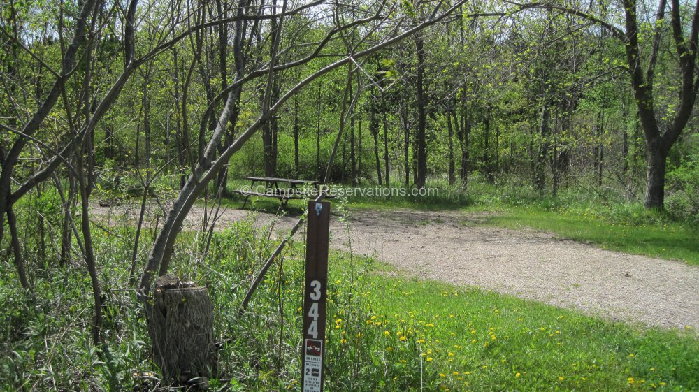 Campsite 344 in Ice Age Campground at Devil's Lake State Park ...