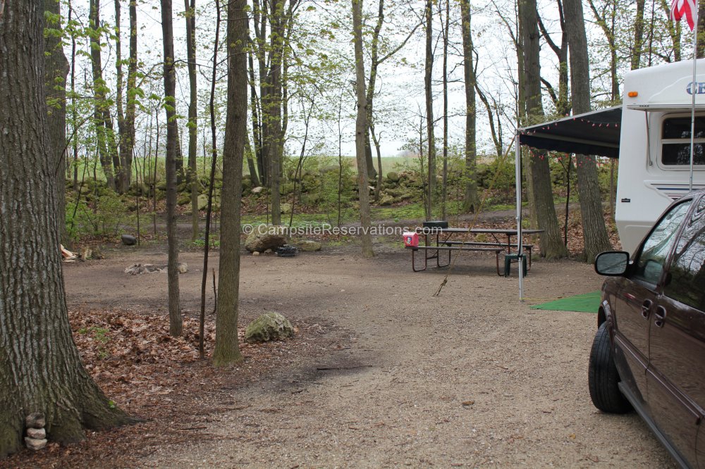 Campsite 109 in Family Campground at High Cliff State Park, Wisconsin ...